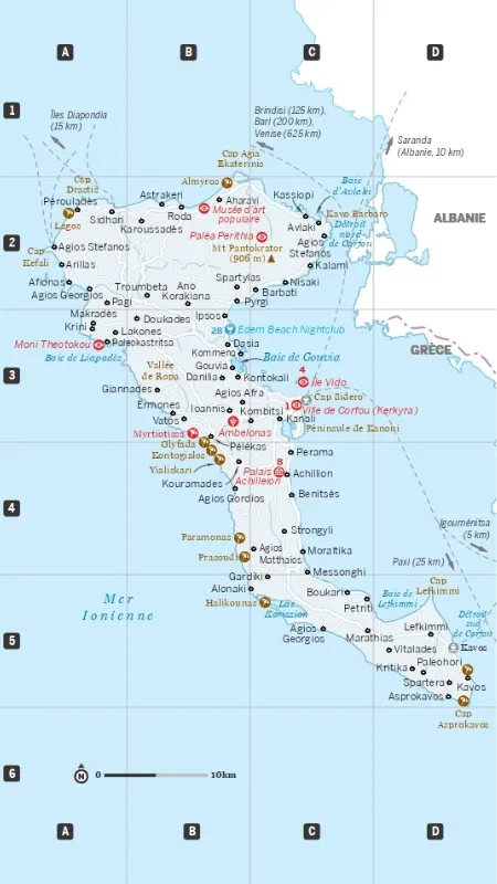 Corfou carte | Lonely Planet