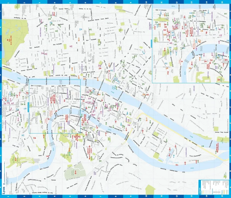 Carte de Lyon et de ses arrondissements