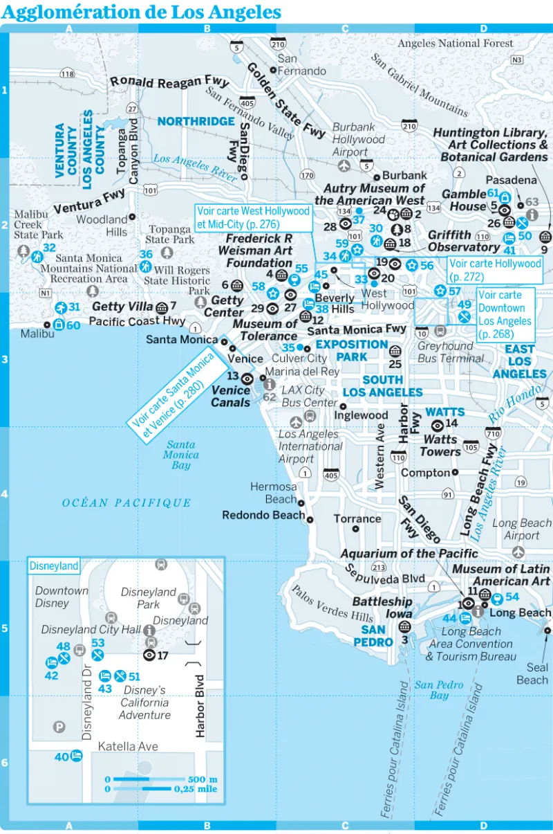 Los Angeles carte | Lonely Planet